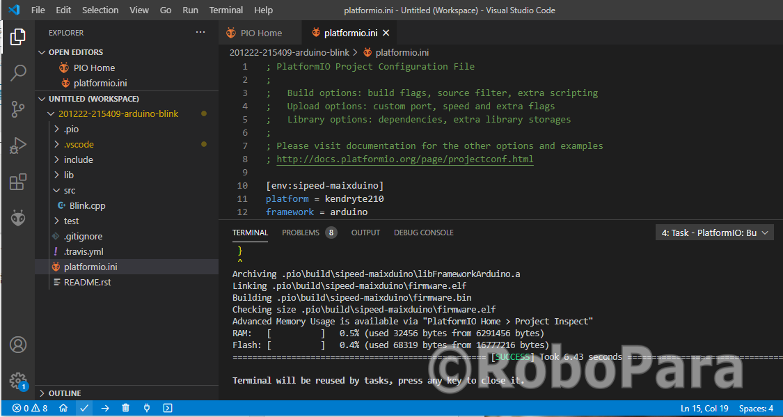 VSCodeとPlatformIOでMaixduinoを動かす | RoboPara